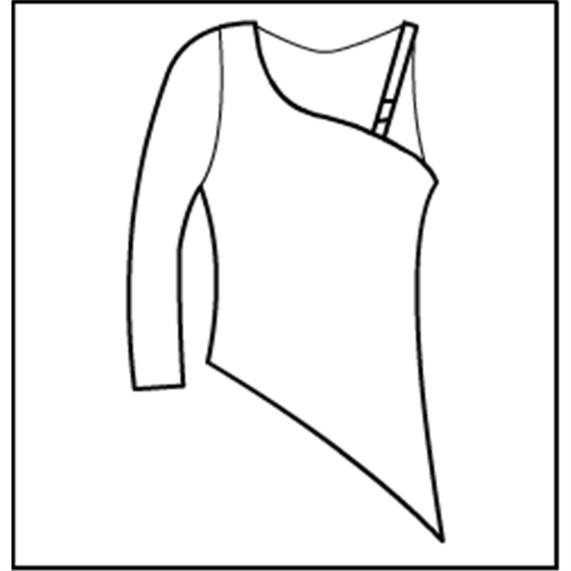 Long Sleeve Diagonal One Shoulder Top by Bal Togs : 6503, On Stage ...